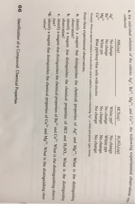 Solved 5. Three colorless solutions in test tubes, with no | Chegg.com