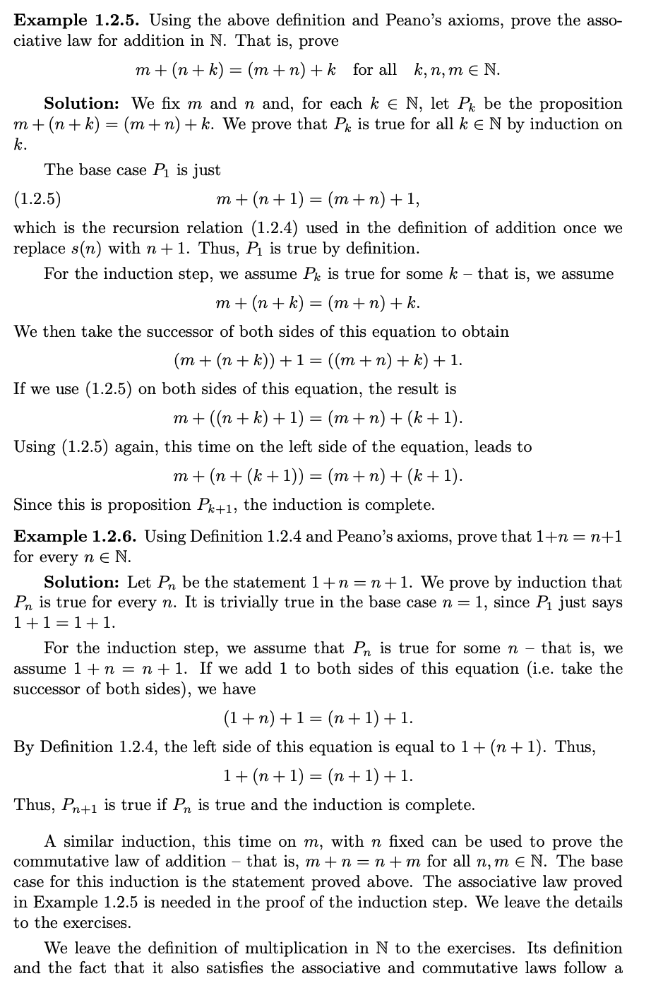 Solved 1. Prove that the commutative law for addition, | Chegg.com