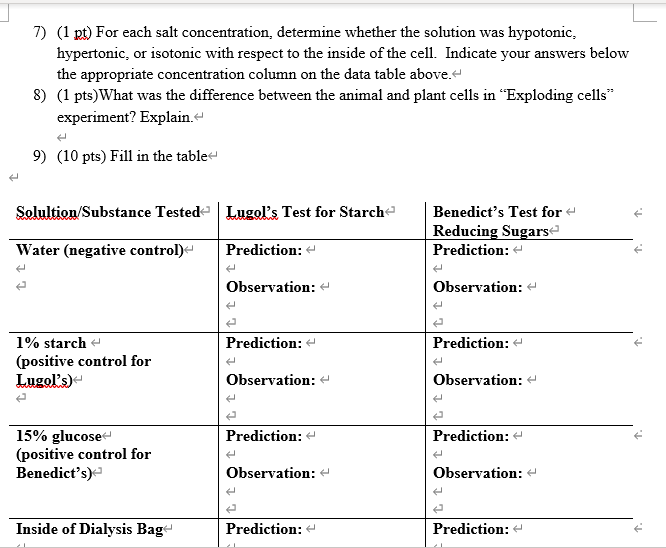 Solved Diffusion/Osmosis Worksheet Section Lab Name 10 1) (1 | Chegg.com