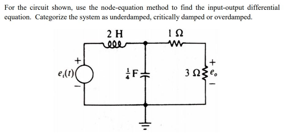 Solved For the circuit shown, use the node-equation method | Chegg.com