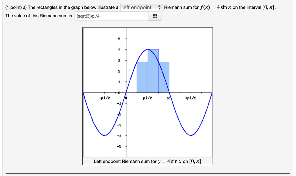 [Solved]: (1 point) a) The rectangles in the graph below i