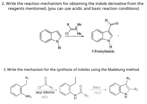 Solved 2. Write the reaction mechanism for obtaining the | Chegg.com