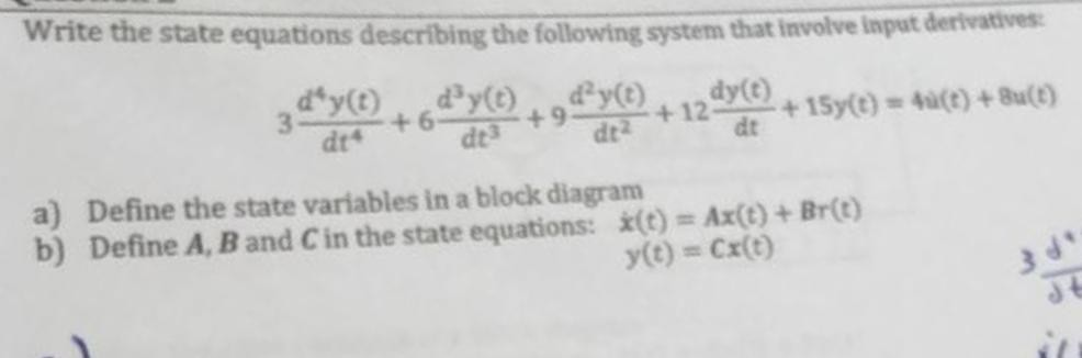 Solved Write the state equations describing the following | Chegg.com