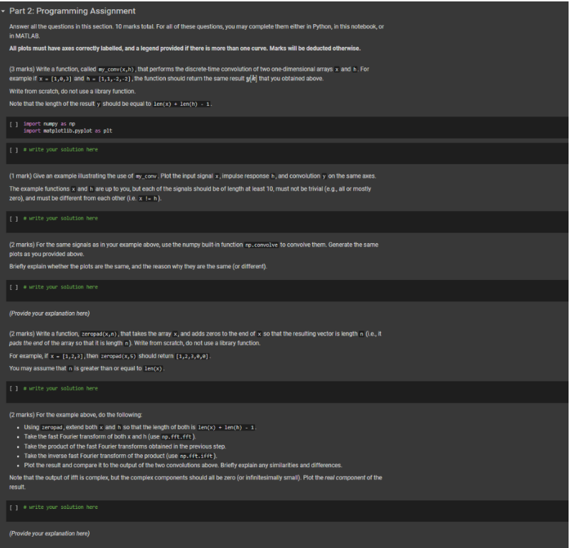 Solved - Part 2: Programming Assignment Answer all the | Chegg.com
