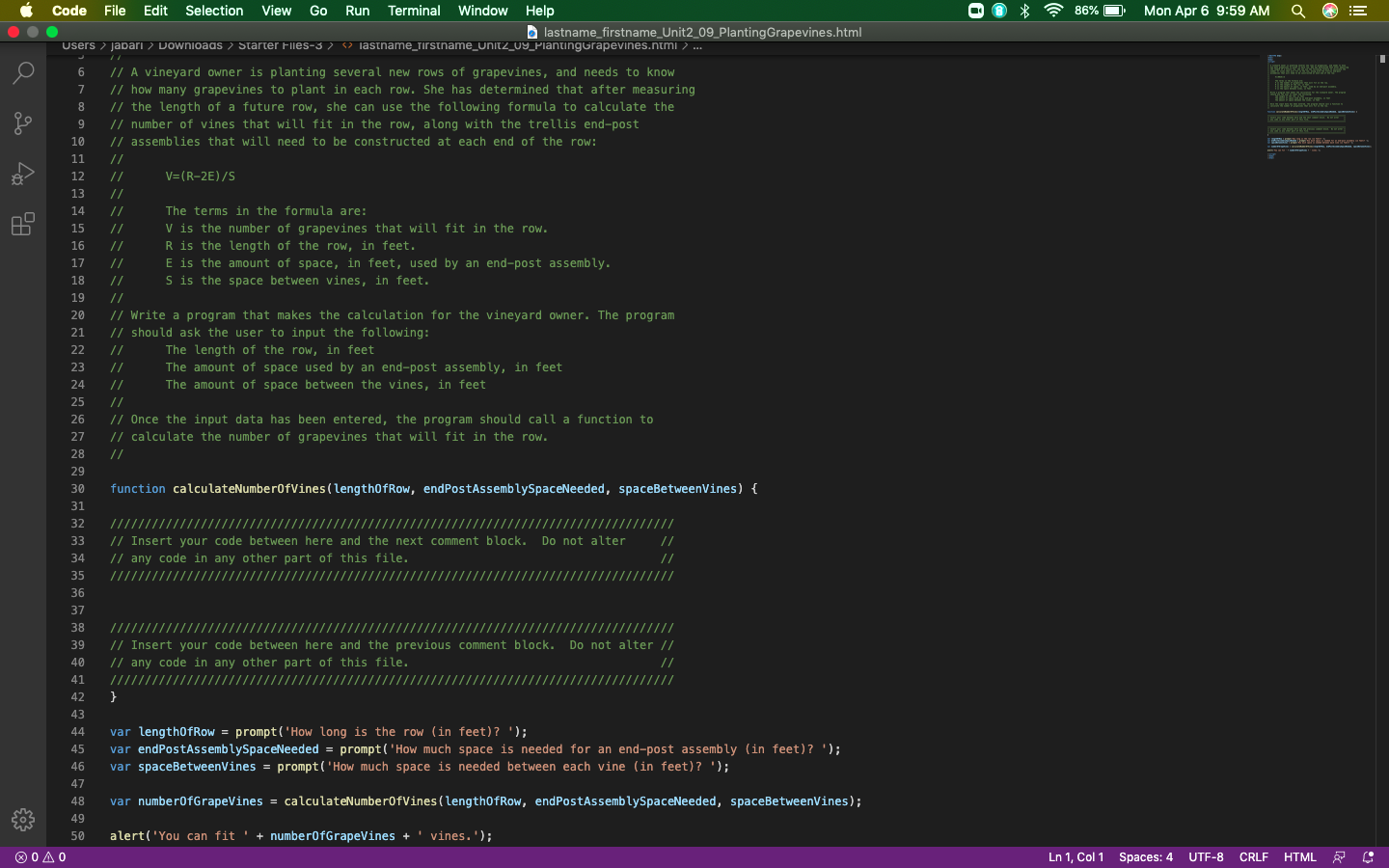 Solved * 86% O Mon Apr 6 9:59 AM Q E Q Code File Edit | Chegg.com