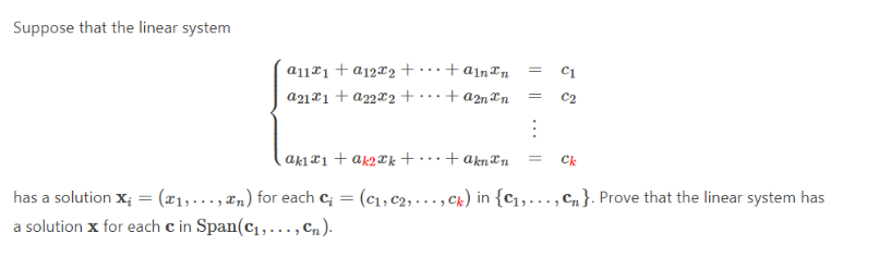 Solved Suppose that the linear system | Chegg.com