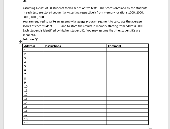 Solved Q3 Assuming a class of 50 students took a series of | Chegg.com
