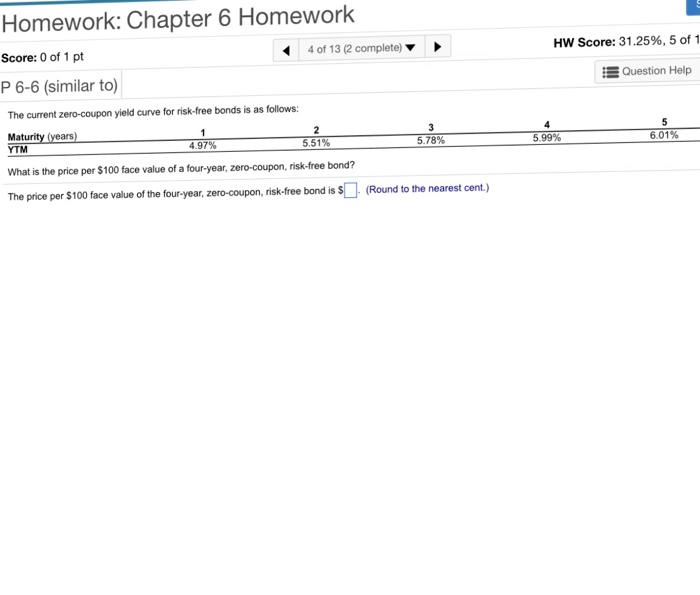 Solved Homework Chapter 6 Homework Score 0 Of 1 Pt 4 Of 13