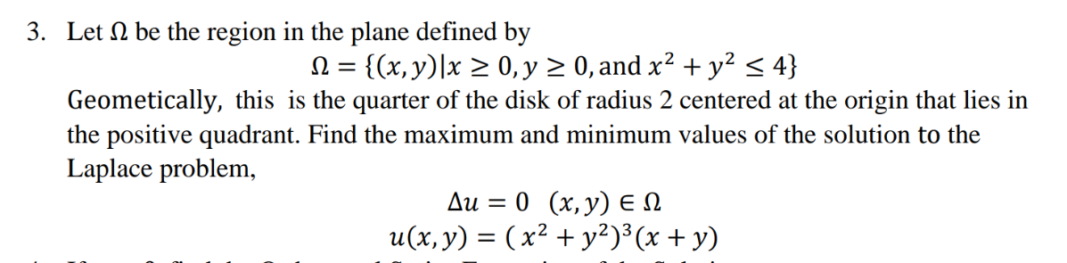 Solved 3. Let Ω be the region in the plane defined by | Chegg.com