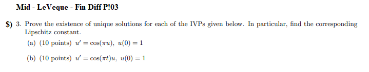 Solved Mid - LeVeque - Fin Diff P!03 $) 3. Prove the | Chegg.com