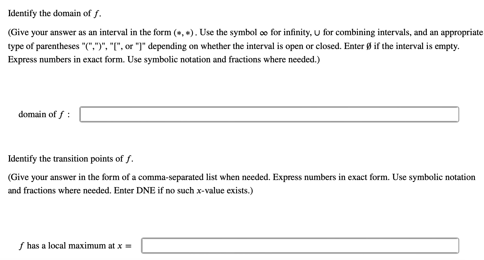 Solved Consider the function. f(x)=x2−64x Use the graphing | Chegg.com