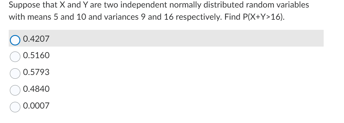 Solved Suppose that X and Y are two independent normally | Chegg.com