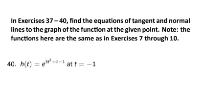 Solved In Exercises 37-40, find the equations of tangent and | Chegg.com