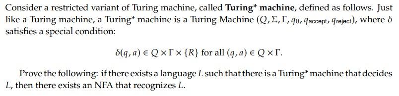 Solved Consider a restricted variant of Turing machine, | Chegg.com