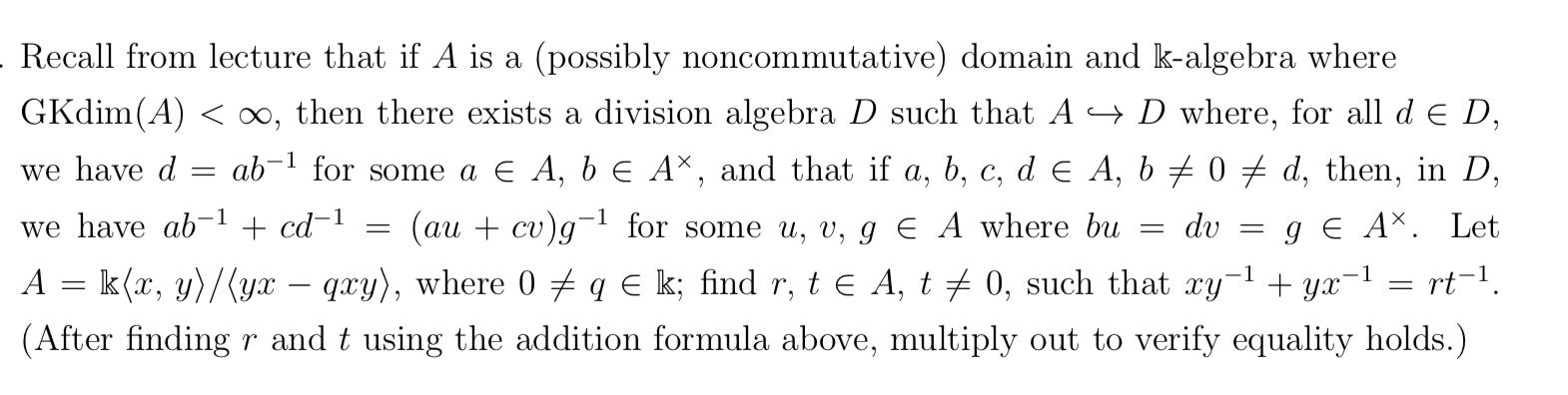 Solved In the following questions, M(n, R) denotes the ring | Chegg.com