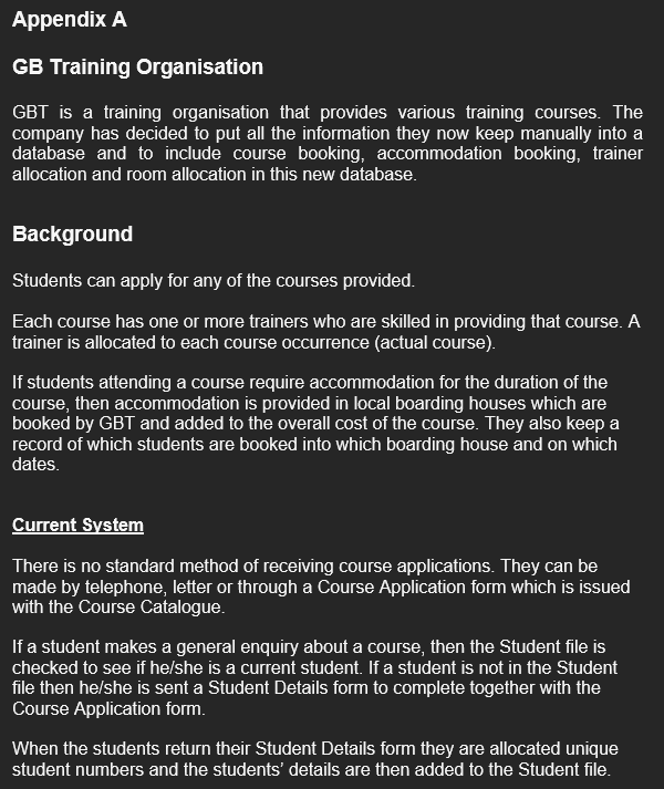 Solved Use the given ERD (Appendix B), analyse the | Chegg.com