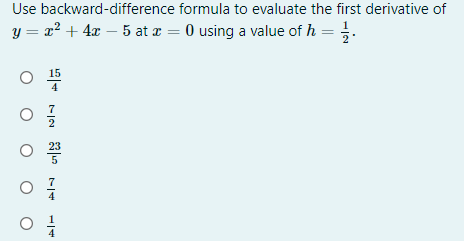Solved Use backward-difference formula to evaluate the first | Chegg.com