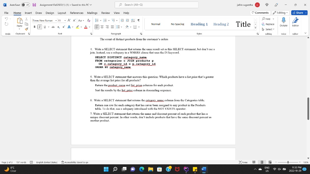Solved Use SQL Developer to create the My Ginitar Shop | Chegg.com