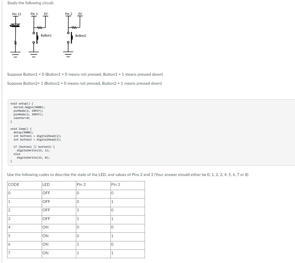 Solved Study the following circuit: Suppose Button 1=0 | Chegg.com