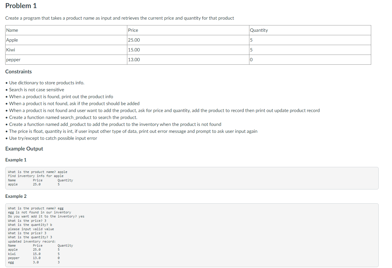 Solved Create a program that takes a product name as input | Chegg.com