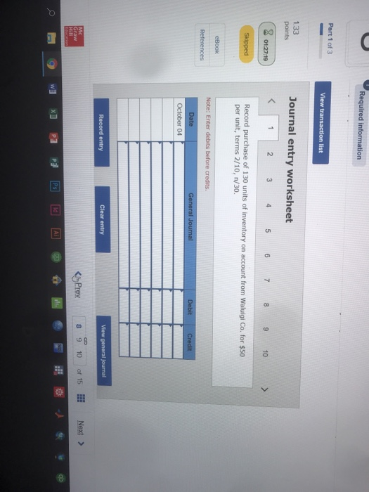Solved on the Problem 6-6A Record transactions using a | Chegg.com
