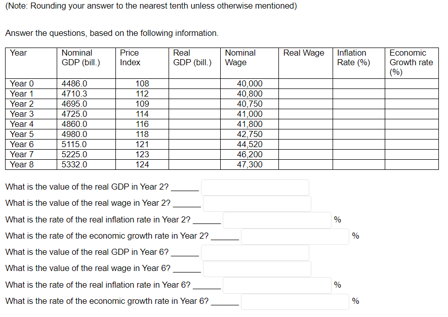 Solved (Note: Rounding your answer to the nearest tenth | Chegg.com