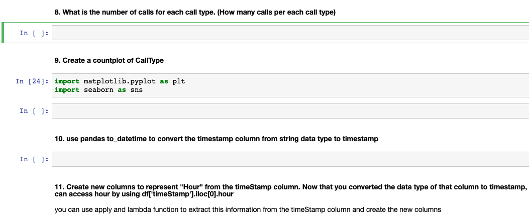 Solved 8. What is the number of calls for each call type. | Chegg.com