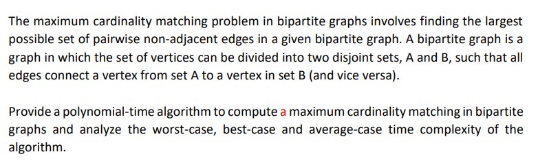 Solved The Maximum Cardinality Matching Problem In Bipartite