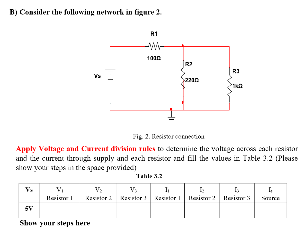 Solved B) Consider the following network in figure 2. R1 | Chegg.com