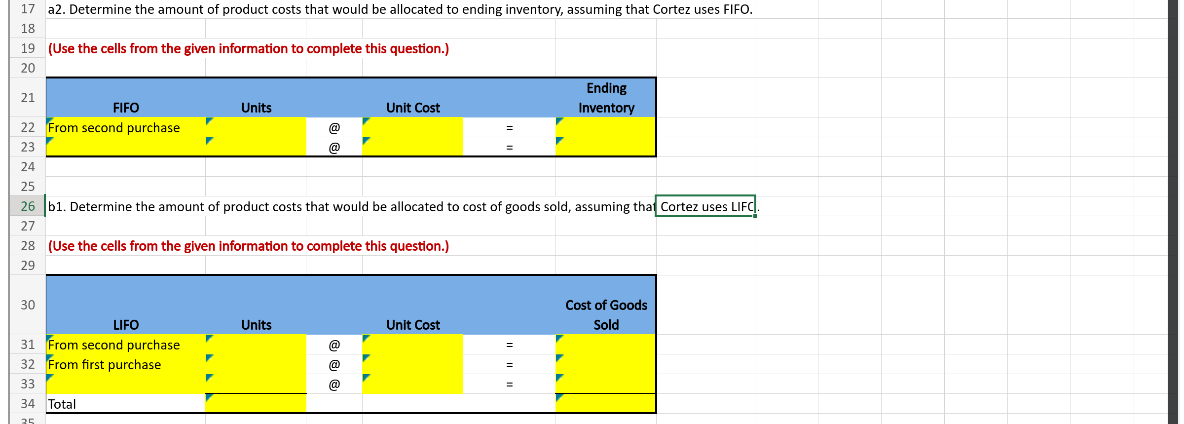 Solved a2. Determine the amount of product costs that | Chegg.com