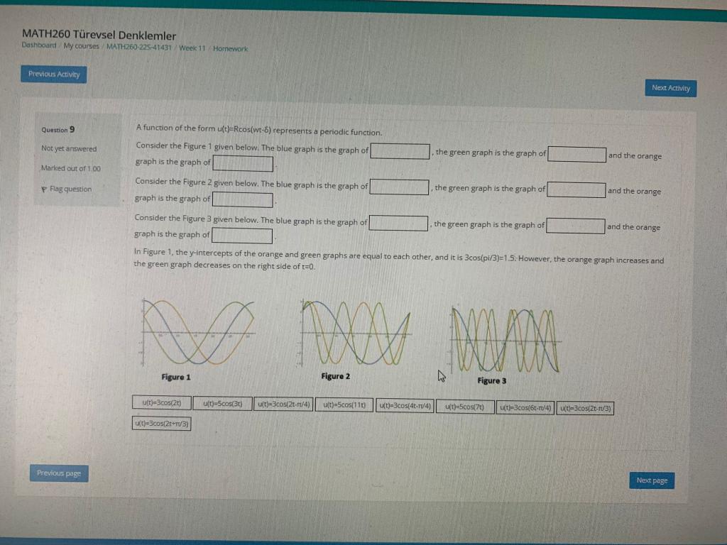 Solved MATH260 Türevsel Denklemler Dashboard My courses/ | Chegg.com