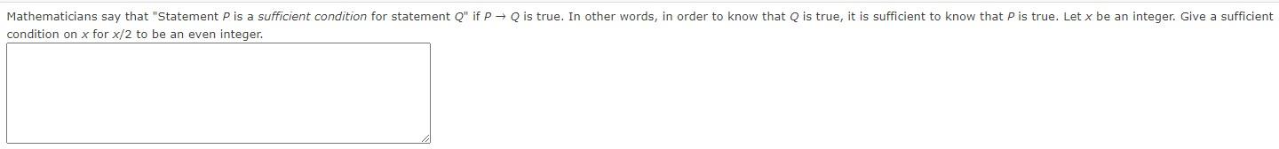 Solved condition on x for x/2 to be an even integer. | Chegg.com