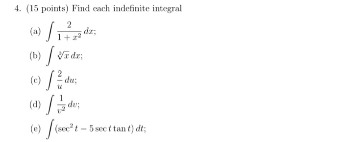 Solved Find each indefinite integral (a) integral 2/1 + x^2 | Chegg.com