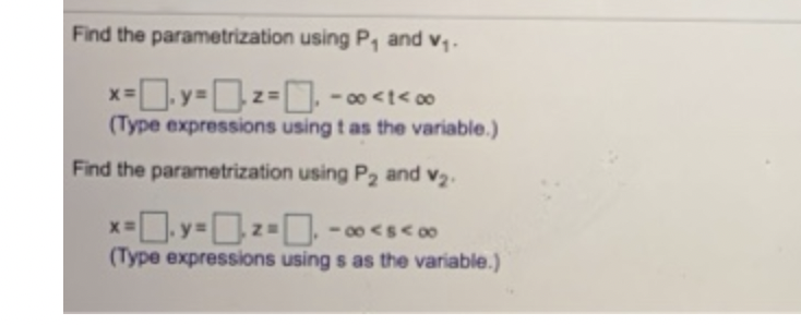 Solved Use the standard parametrization of a line through a | Chegg.com