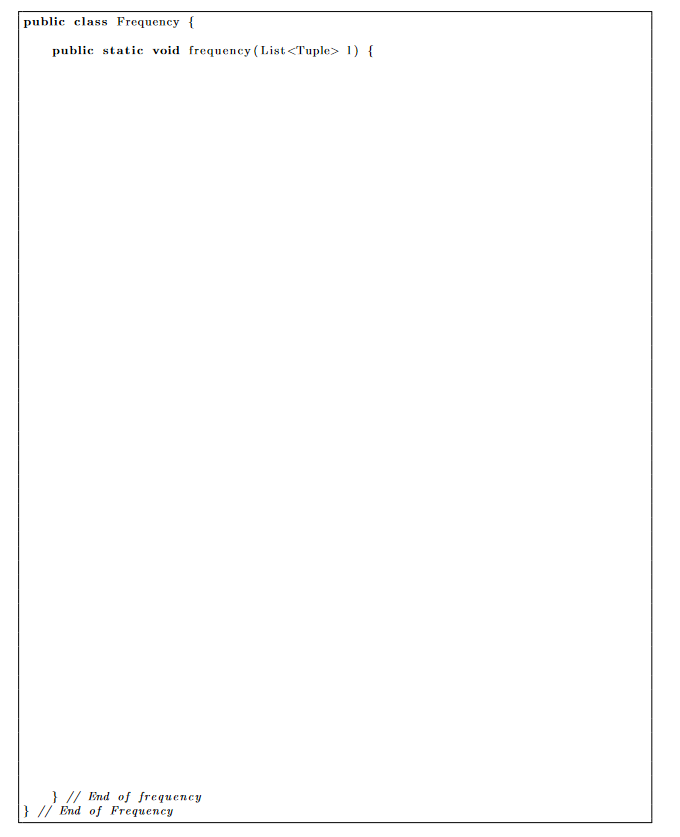 Solved Question 7 (15 marks) Write a method named frequency | Chegg.com