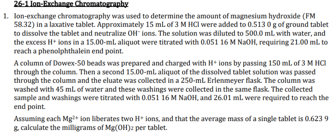 Solved The answer is 303 ﻿mg Mg(OH)2/tablet; however, I do | Chegg.com