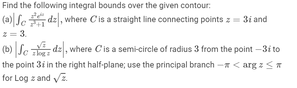 Solved Find the following integral bounds over the given | Chegg.com