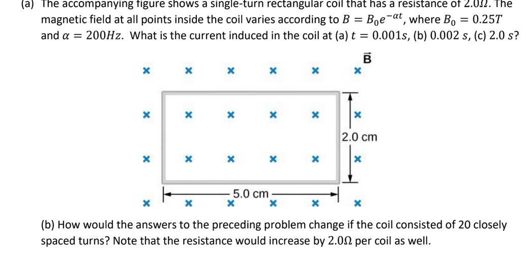 Solved (a) The accompanying figure shows a single-turn | Chegg.com