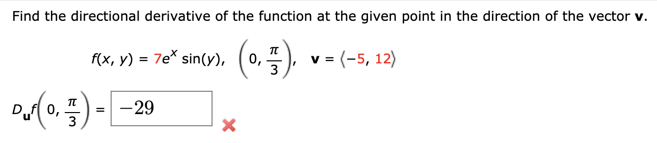 Solved Find the directional derivative of the function at | Chegg.com