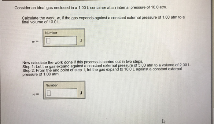 Solved Consider an ideal gas enclosed in a 1.00 L container | Chegg.com