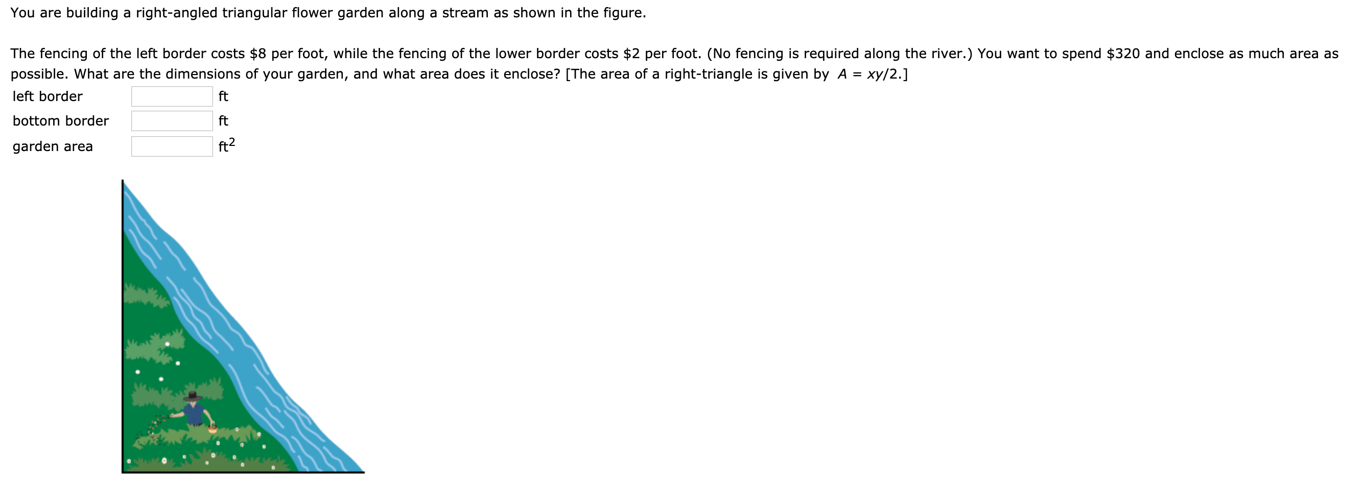 Solved You are building a right-angled triangular flower | Chegg.com