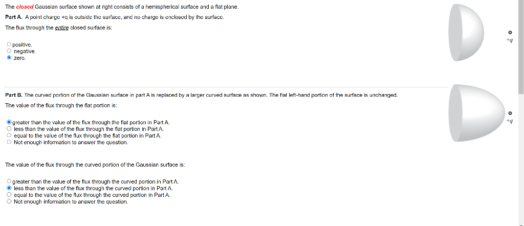 The closed Gaussian surface shown at right consists | Chegg.com
