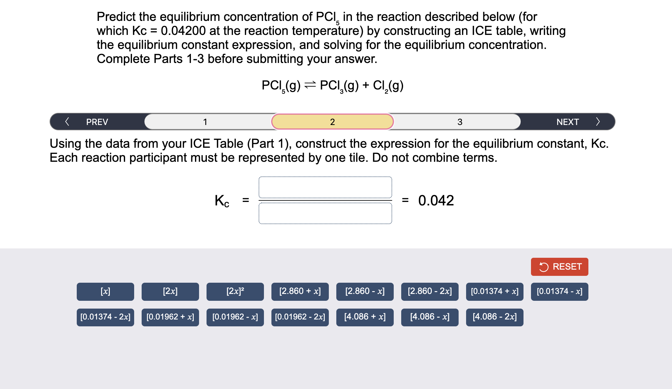Solved Predict the equilibrium concentration of PCl5 in the | Chegg.com