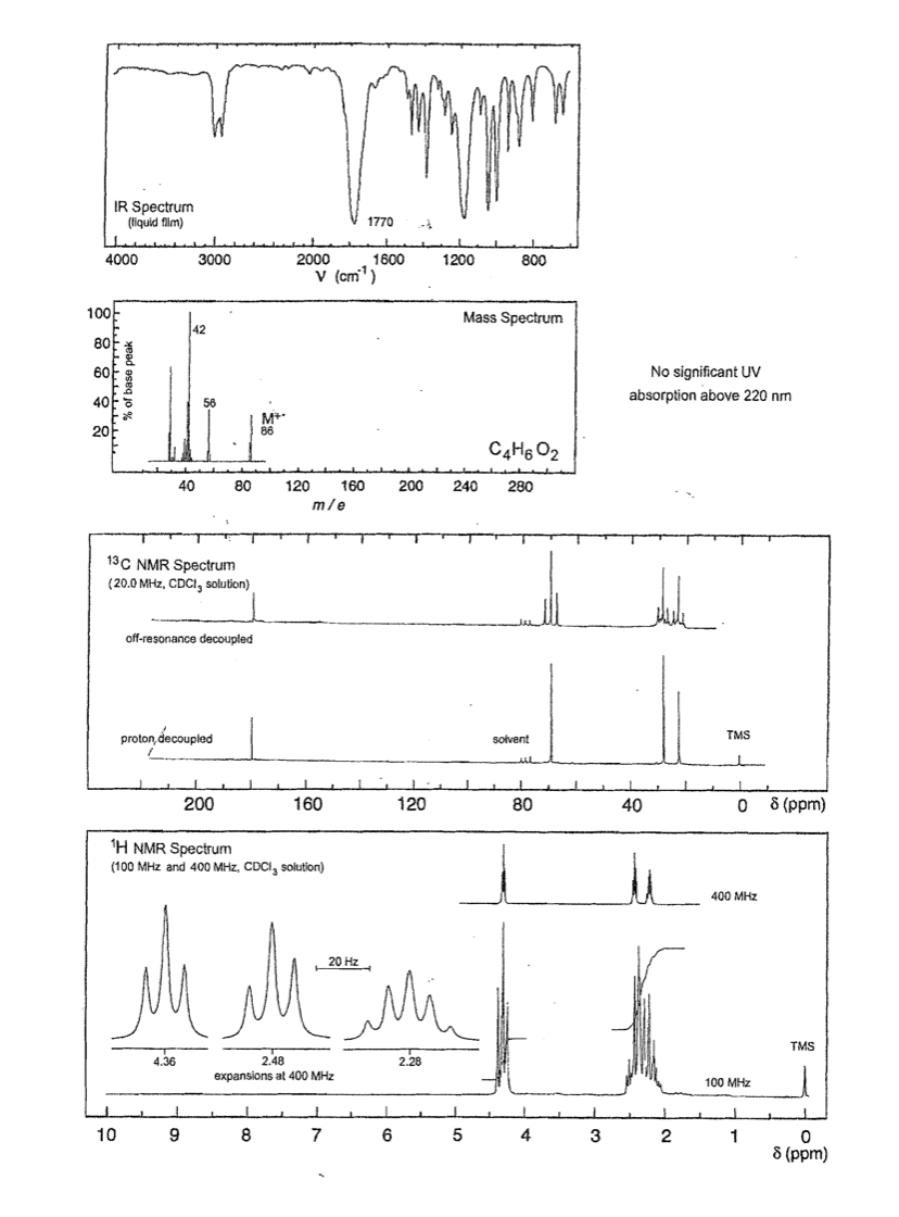 Solved Use the spectral data given to elucidate the | Chegg.com