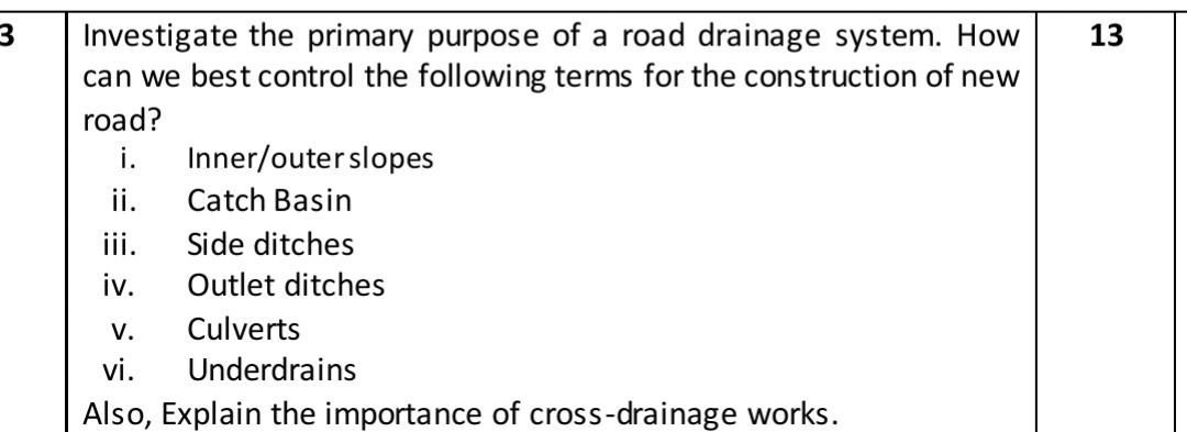 Solved 3 13 Investigate the primary purpose of a road | Chegg.com