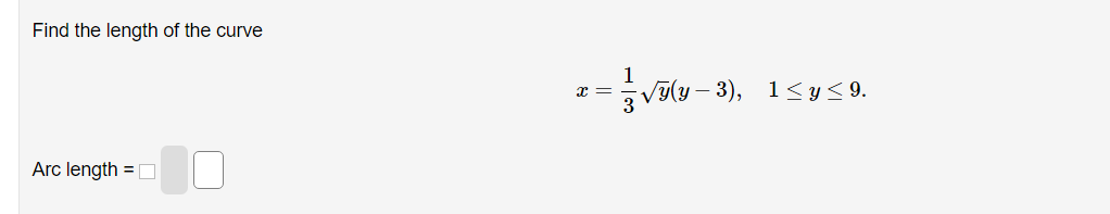 Solved Find the length of the curve defined by y=5x3/2−3 | Chegg.com