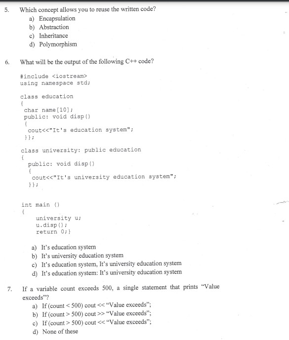 Solved 1. Which of the following is a wrong identifier in | Chegg.com