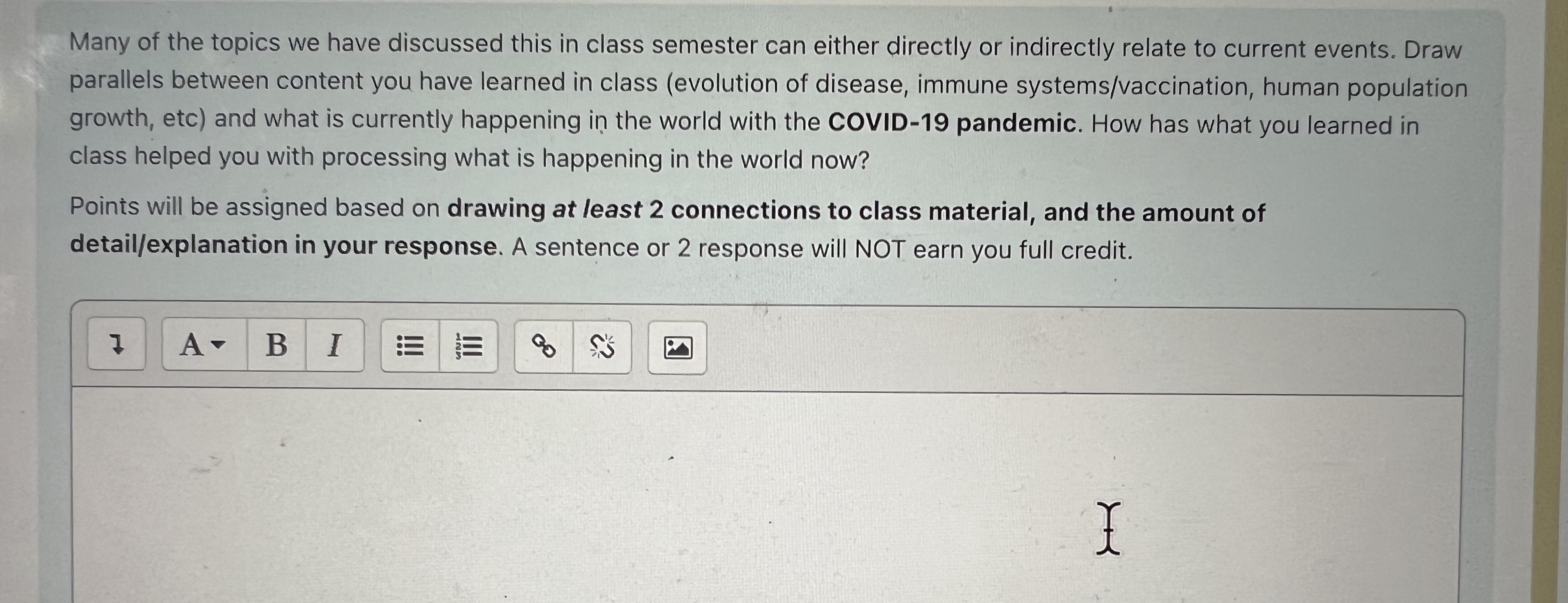 Solved Many of the topics we have discussed this in class | Chegg.com