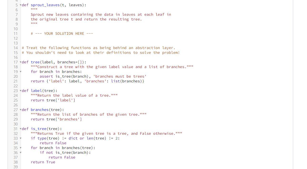 Solved Sprout leaves You are given the constructor tree, | Chegg.com
