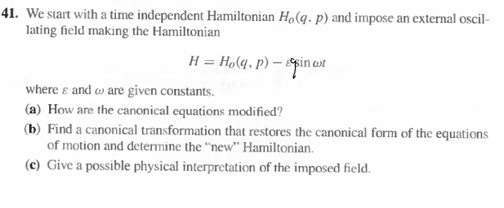 Solved 1. We start with a time independent Hamiltonian | Chegg.com